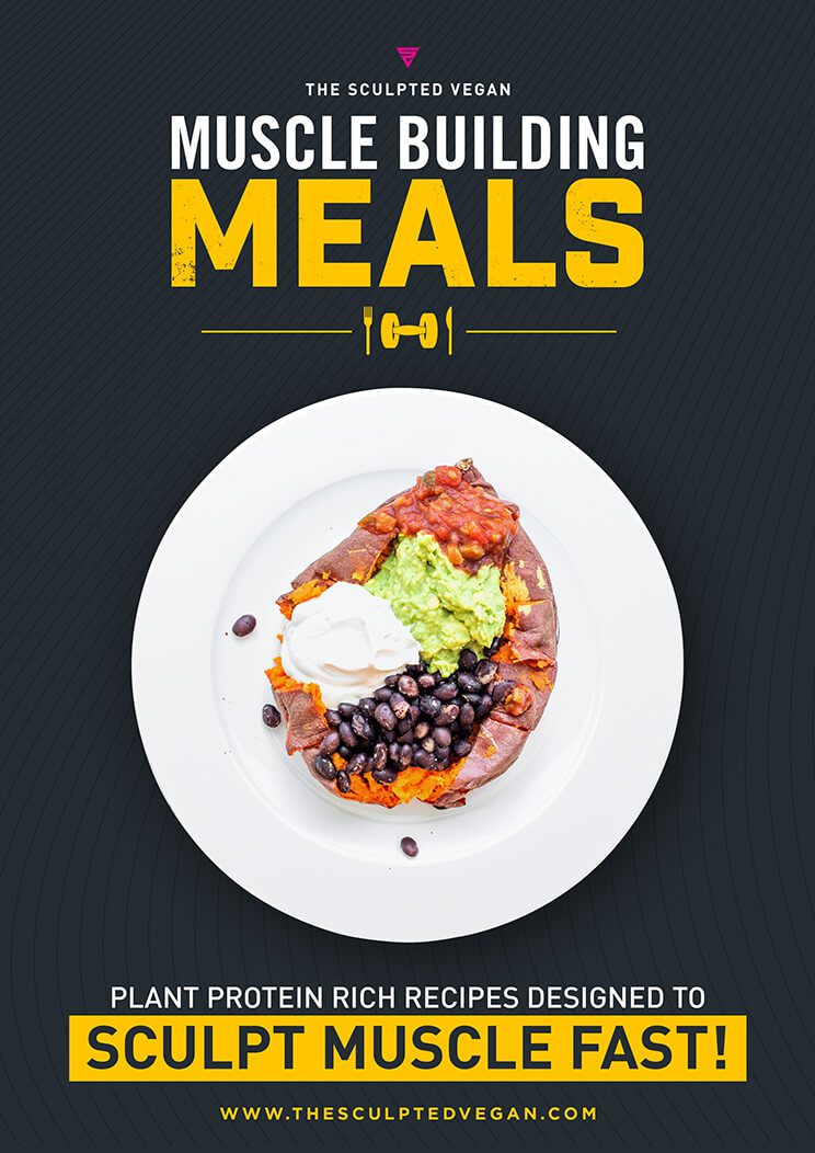 Muscle Building Meals cover - The Sculpted Vegan - Kim Constable