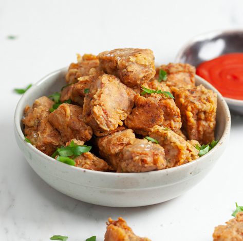 vegan fried chicken - The Sculpted Vegan - Kim Constable