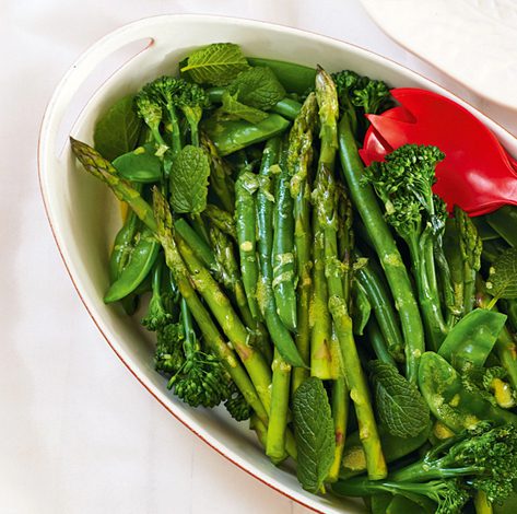 Steamed Green Vegetables - The Sculpted Vegan - Kim Constable
