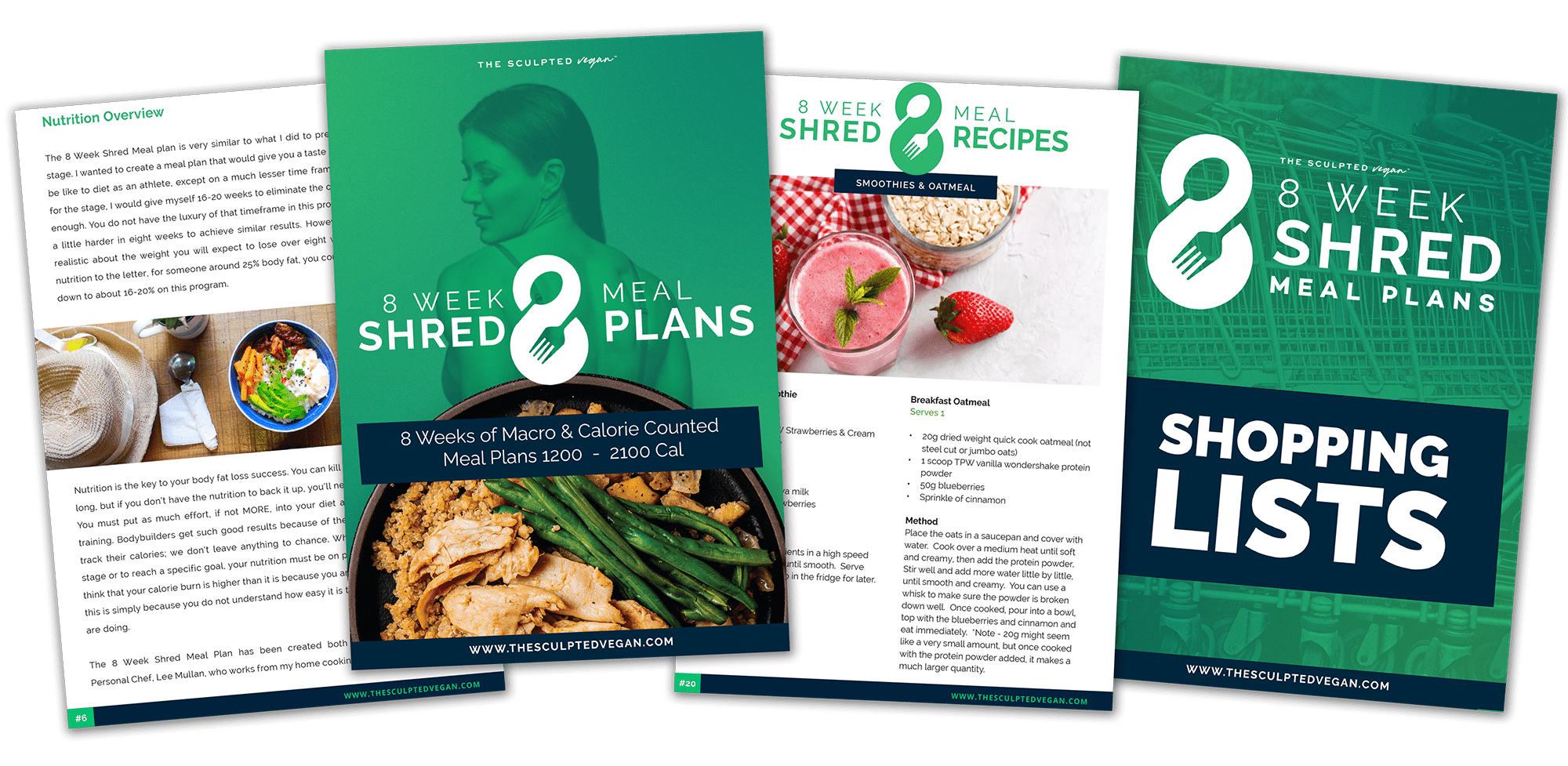 8 Week Shred Meal Plans - The Sculpted Vegan - Kim Constable